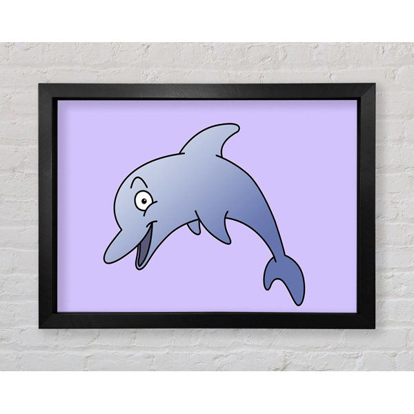 Harriet Bee Happy Dolphin - Single Picture Frame Print | Wayfair.co.uk