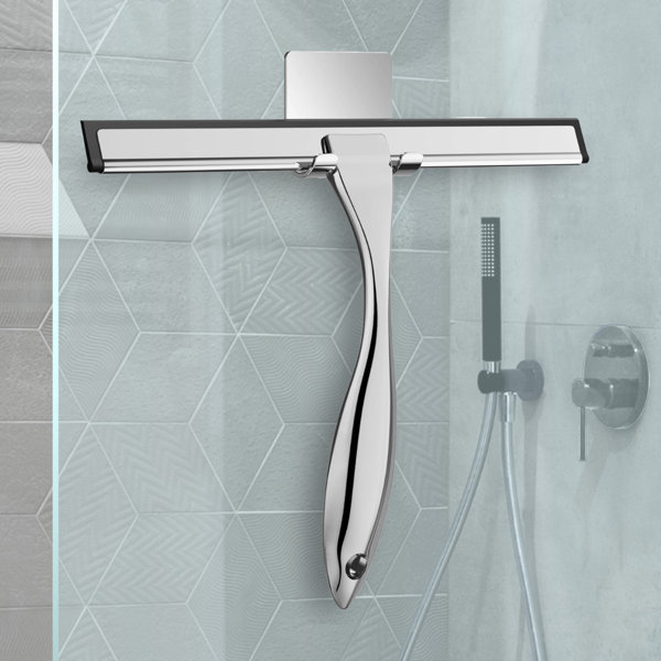 Symple Stuff Adaley Stainless Steel Shower Squeegee Caddy | Wayfair