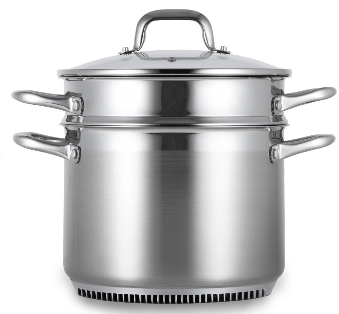 Turbo Pot 8.1-qt. Stainless Steel Stock Pot with Lid | Wayfair