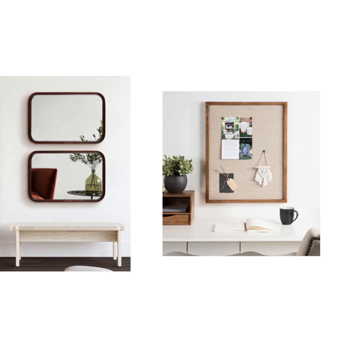 Birch Lane™ Meliora Wood Framed Capsule Mirror with Shelf & Reviews ...