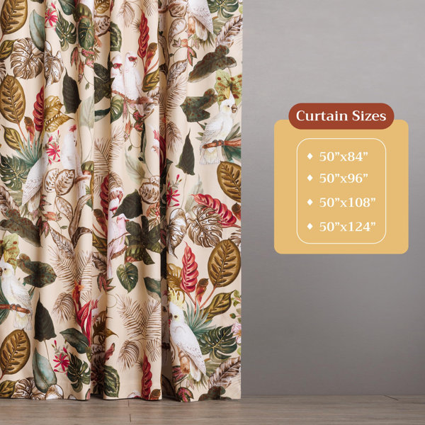 Maison d' Hermine Curtains for Living Room 100% Cotton 96 inch Length ...