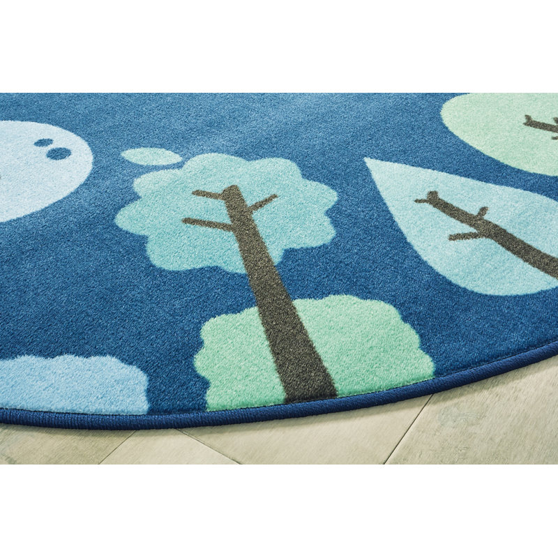 Carpets for Kids Tranquil Trees KIDSoft Tufted Blue Area Rug & Reviews ...