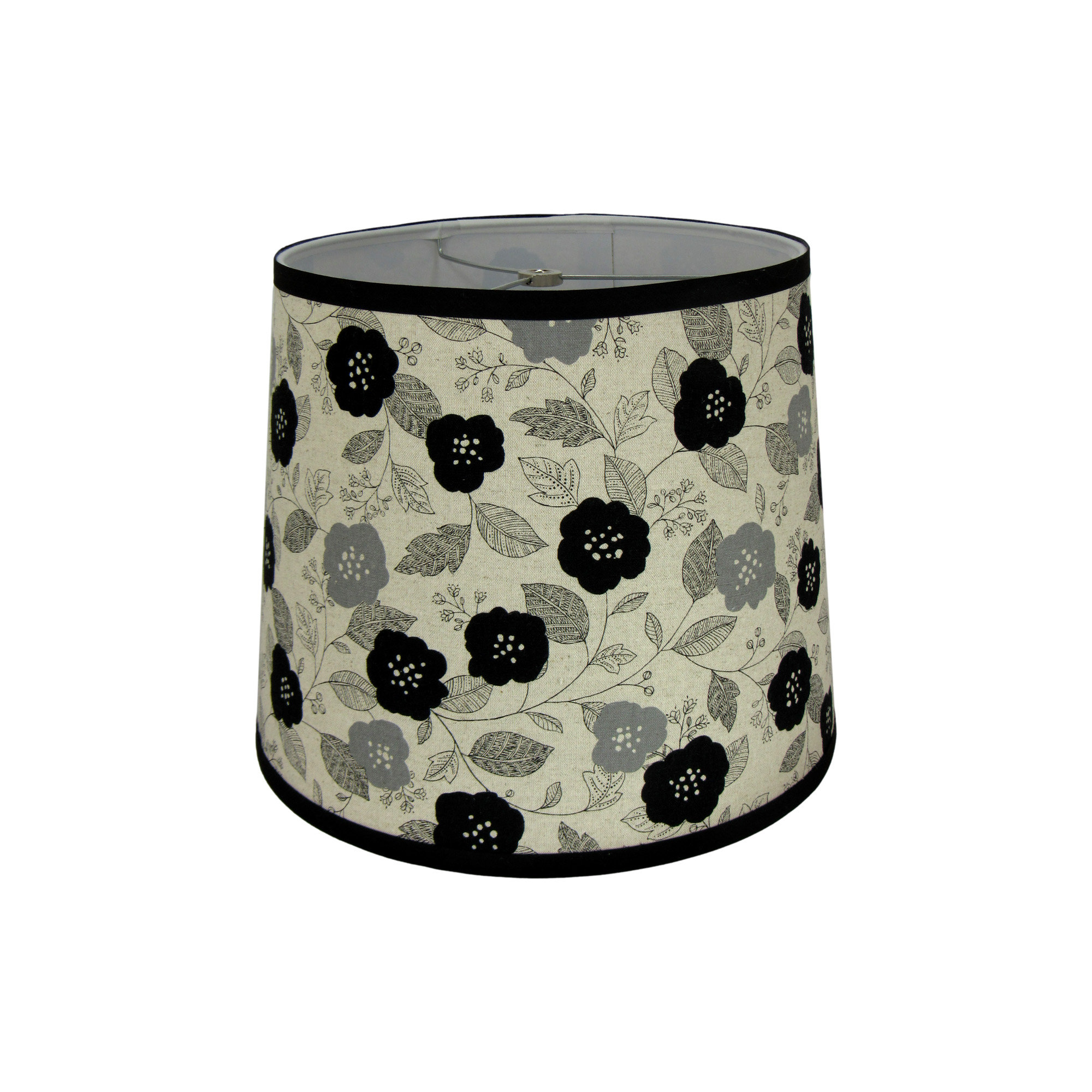 Red Barrel Studio® Floral Print Cotton Drum Lamp Shade ( Screw on ) in ...