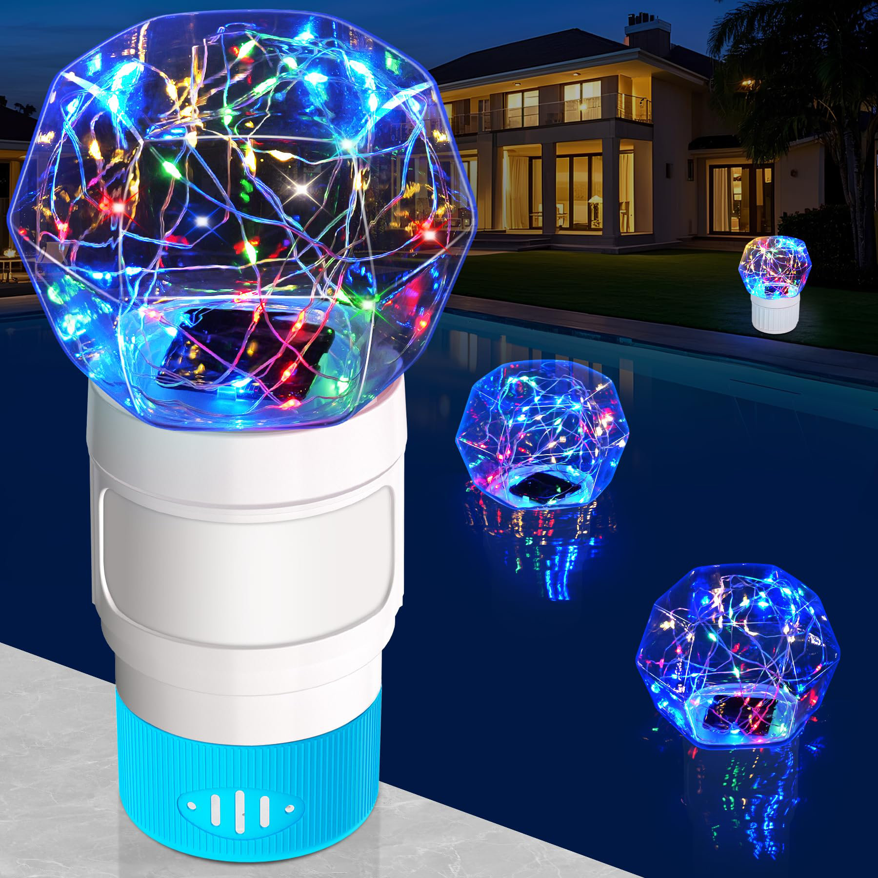 Fashion Finesse 2025 Upgrade Pool Chlorine Floater,Solar Pool Chlorine ...