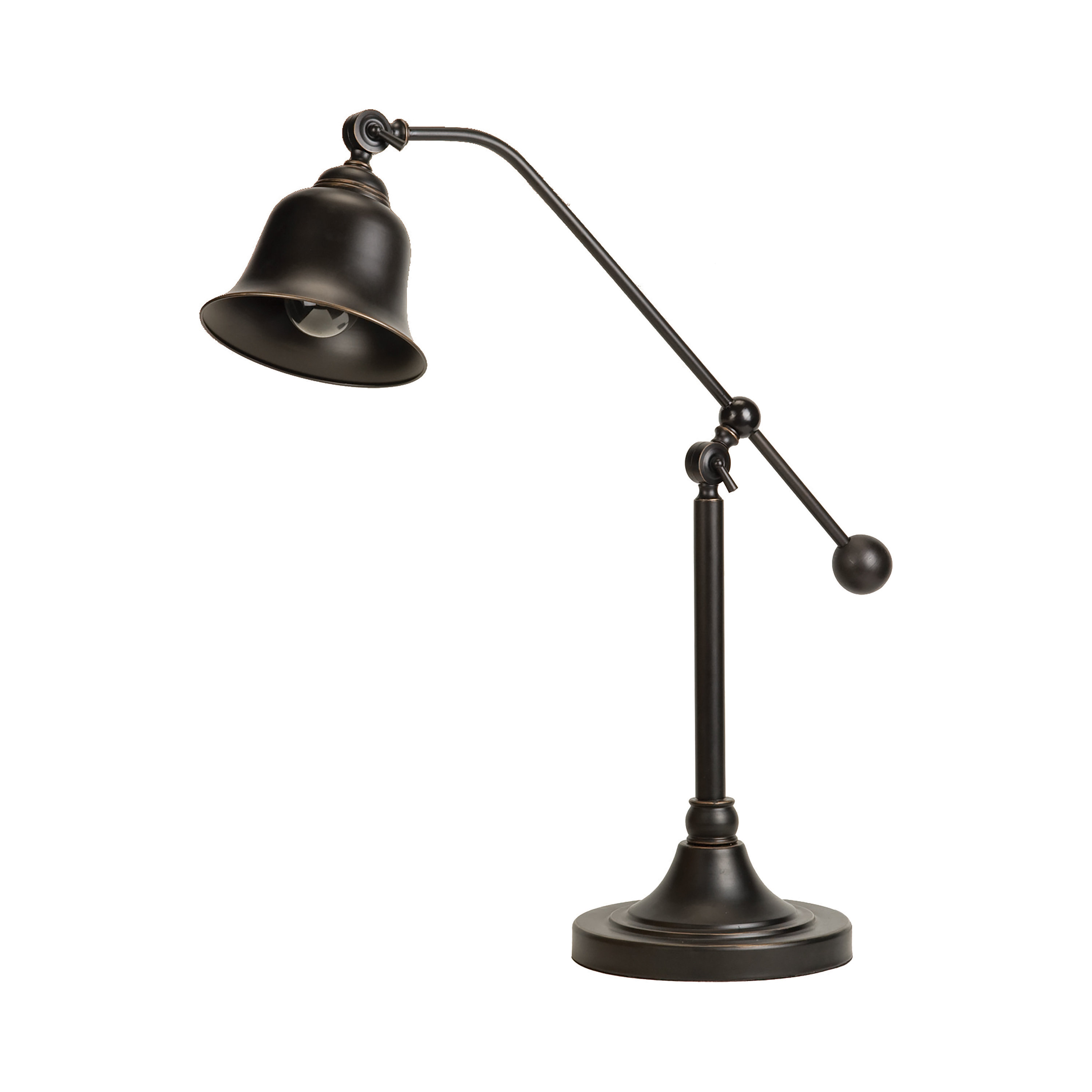 Williston Forge Eduardo Bell Shade Table Lamp Dark Bronze | Wayfair