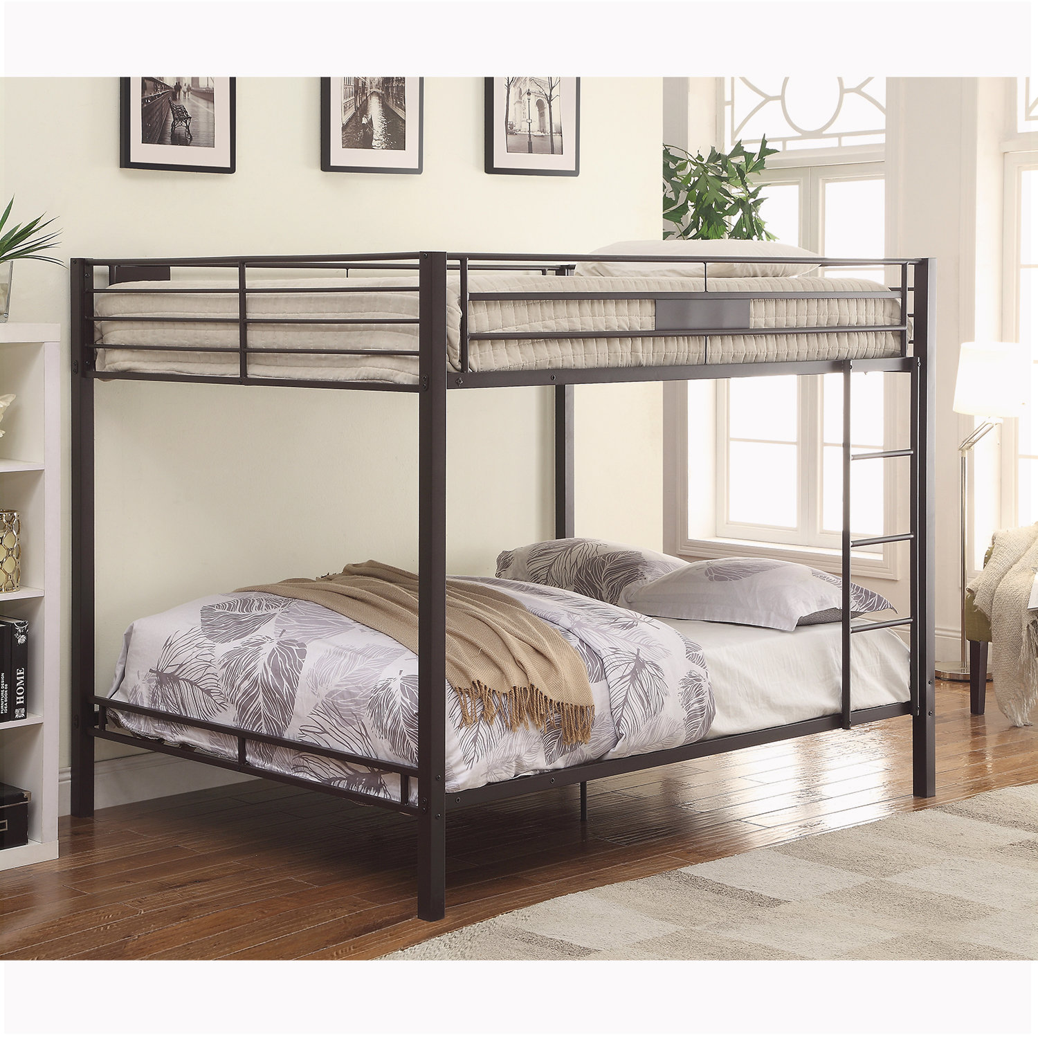 Isabelle & Max™ Black Finish Double Queen Bed | Wayfair