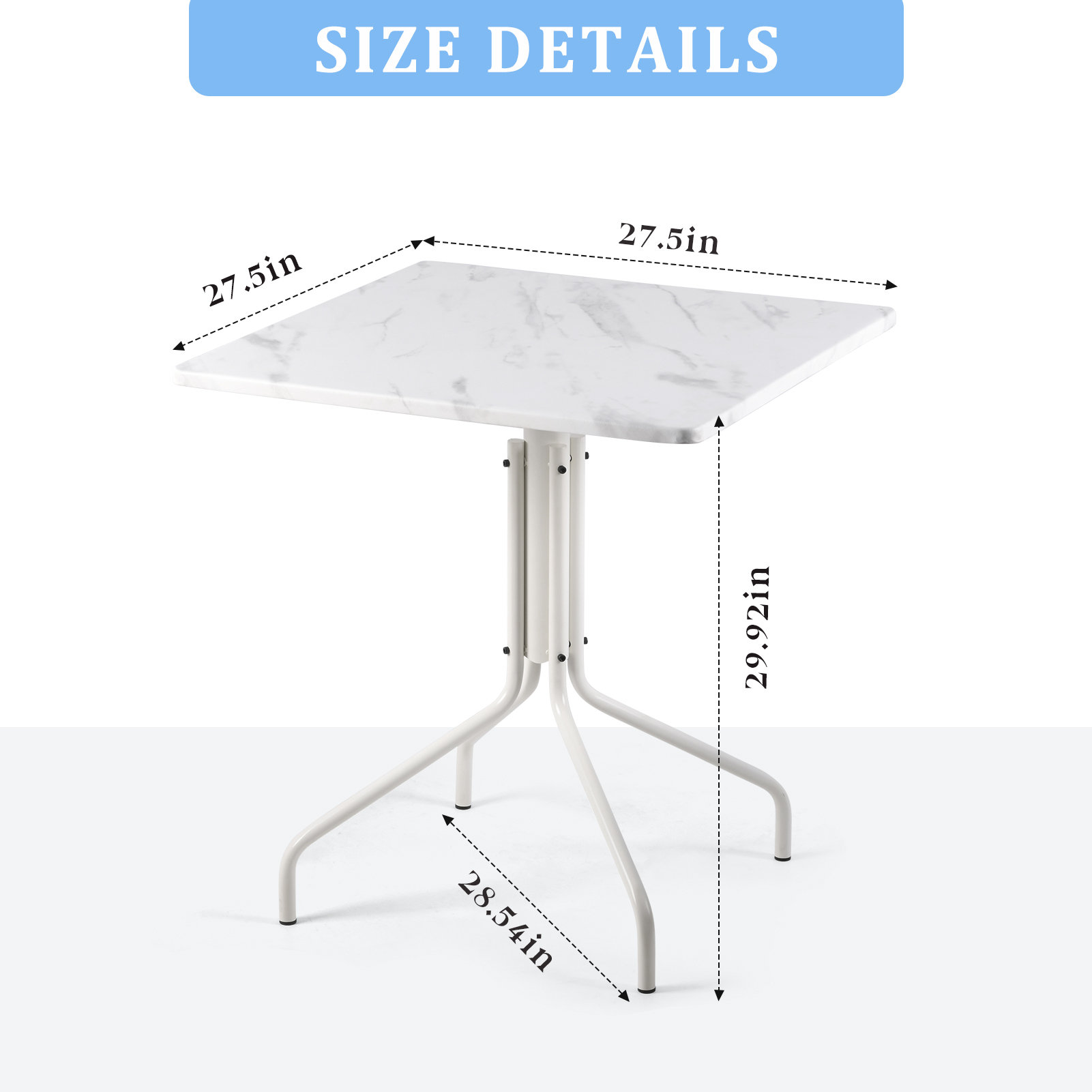 Ebern Designs Jireth Square 27.5'' L x 27.5'' W Outdoor Table | Wayfair