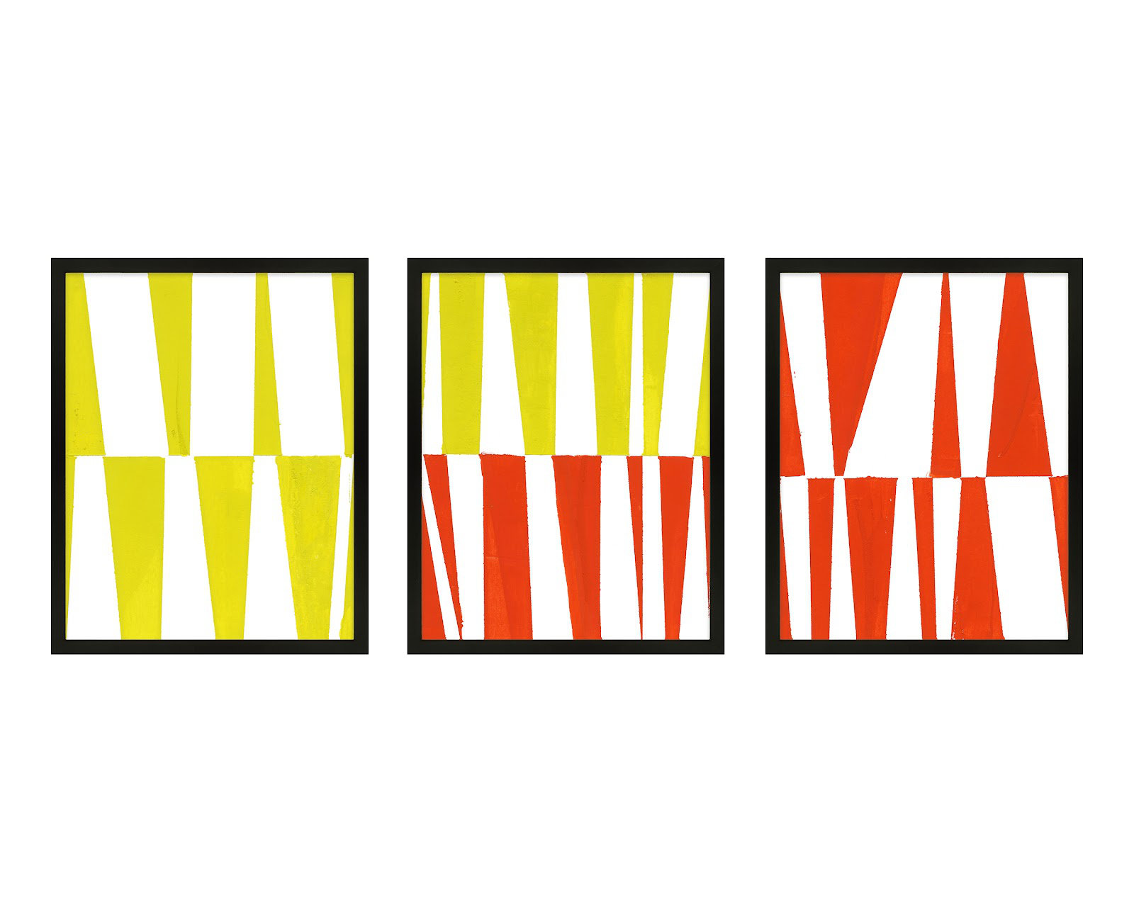 George Oliver Interaction Set Of 3 By Andrea Stokes - Framed Wall Art ...