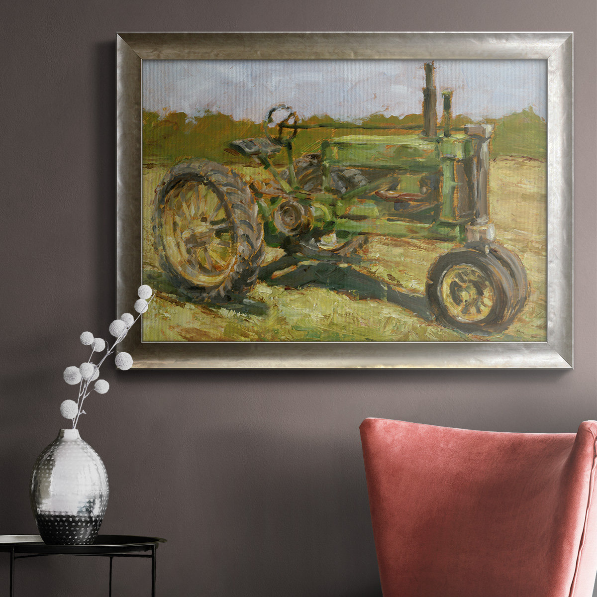 August Grove® Rustic Tractors I - Picture Frame Painting on Canvas ...