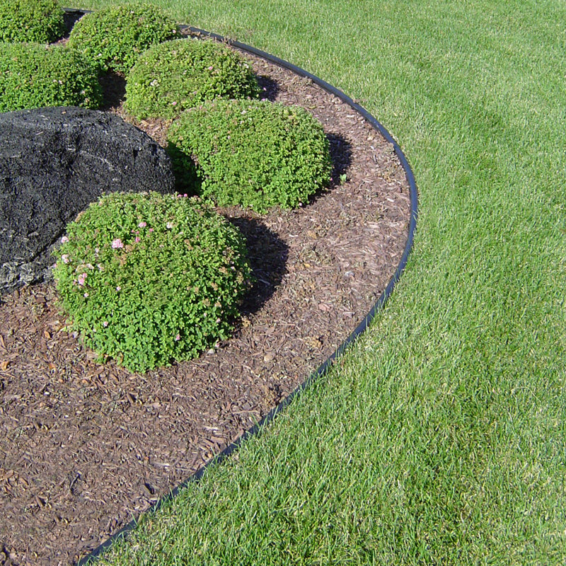 Valley View 2'' H x 21.5'' W Black Vinyl Lawn Edging & Reviews | Wayfair