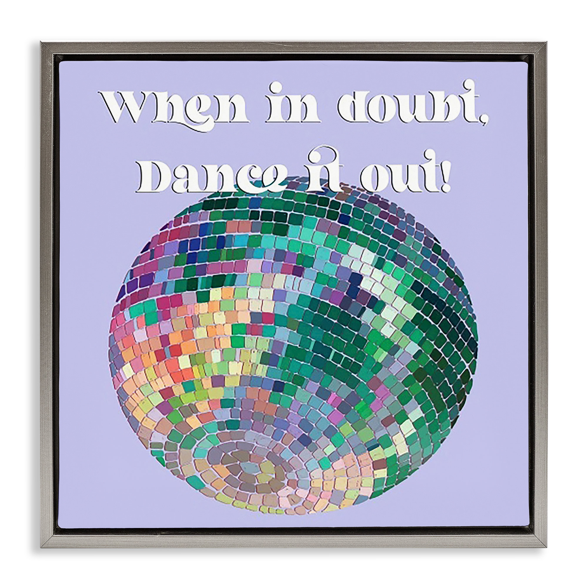 Trinx Dance It Out Phrase Framed Floater Canvas Wall Art by Regina ...