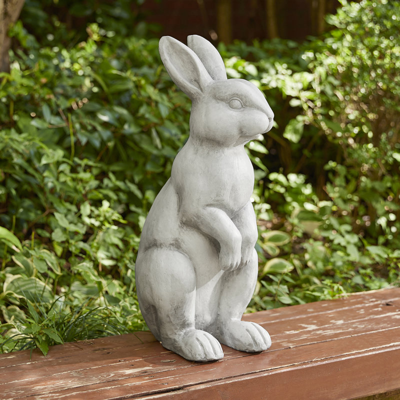 Trinx Zachary MGO Standing Rabbit Garden Statue & Reviews | Wayfair