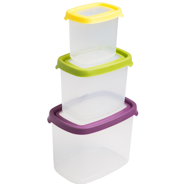 Wham Seal It 3 Piece Rectangular Container Food Storage Set (430ml, 1L ...