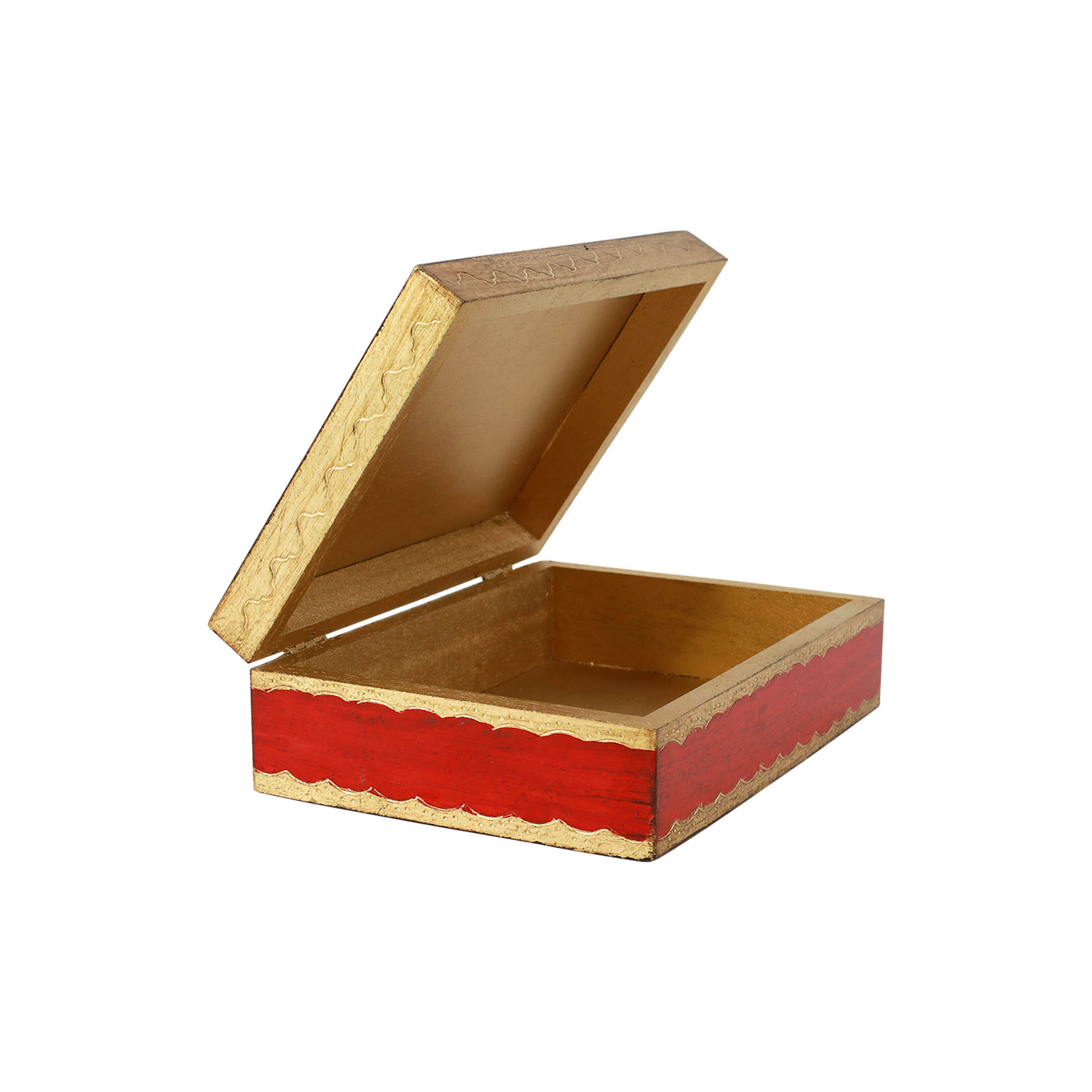 VIETRI Florentine Wooden Accessories Red and Gold Box | Wayfair