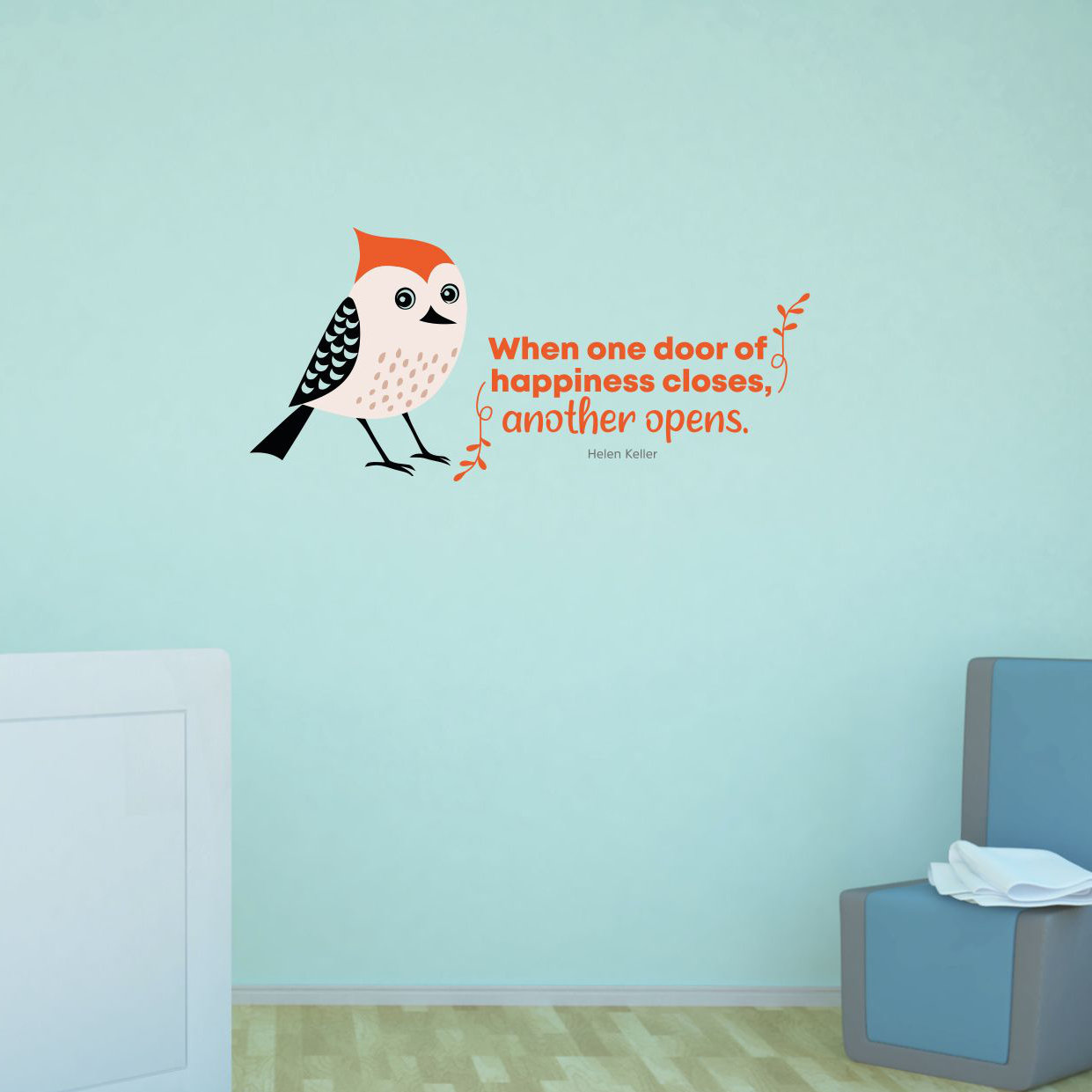 Zoomie Kids Another Opens Cute Bird Life Quote Cartoon Quotes Wall ...