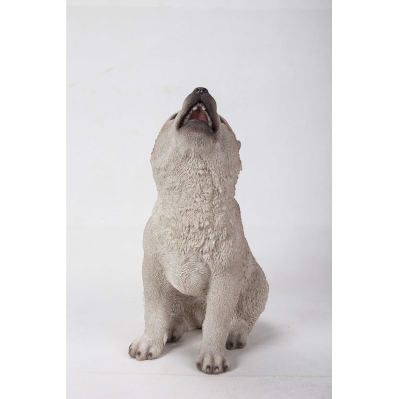 Hi-Line Gift Ltd. Howling Wolf Pup Statue & Reviews | Wayfair