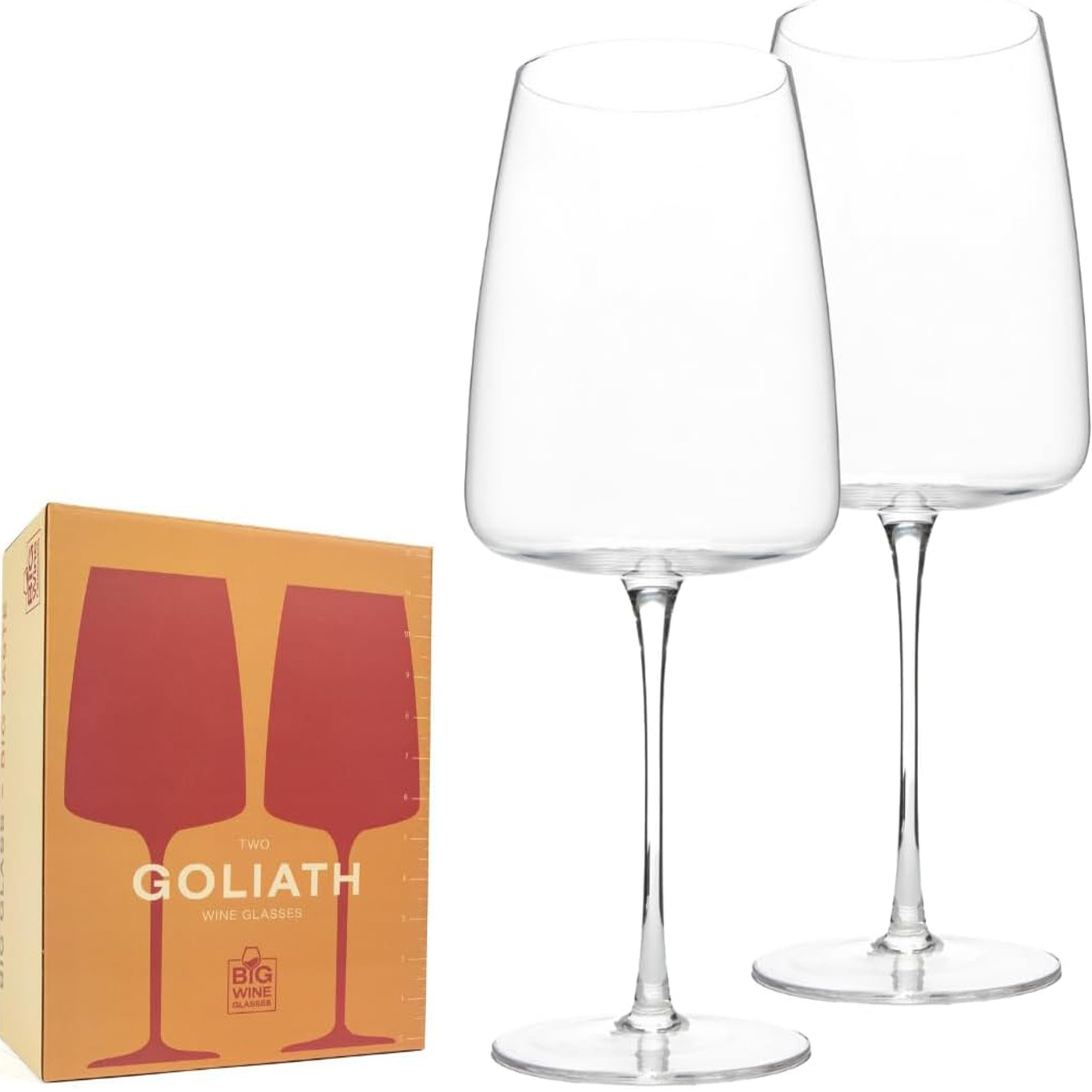 Big Wine Glasses Goliath Crystal Wine Glasses Set of 2 - Premium Full Bottle Giant Wine Glass ...
