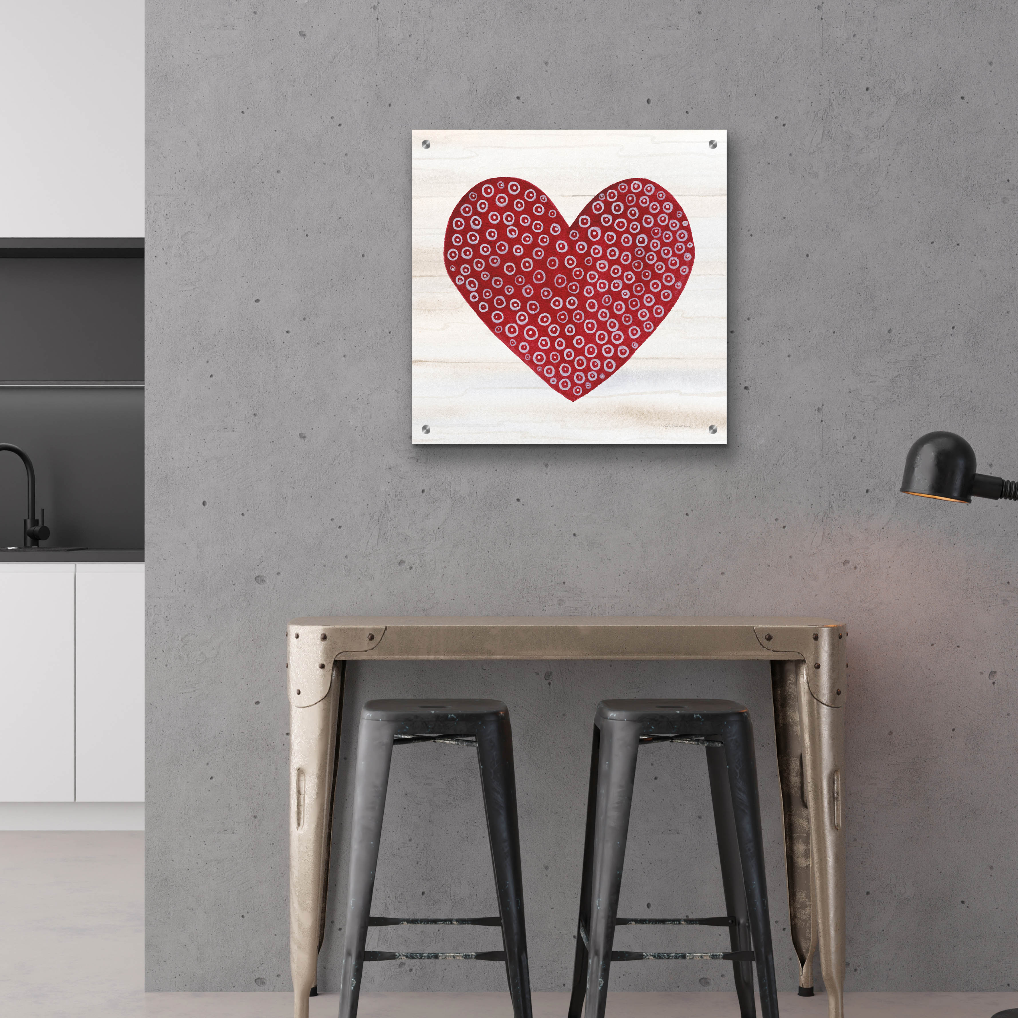The Holiday Aisle® 'Rustic Valentine Heart 3' by Kathleen Parr Acrylic ...