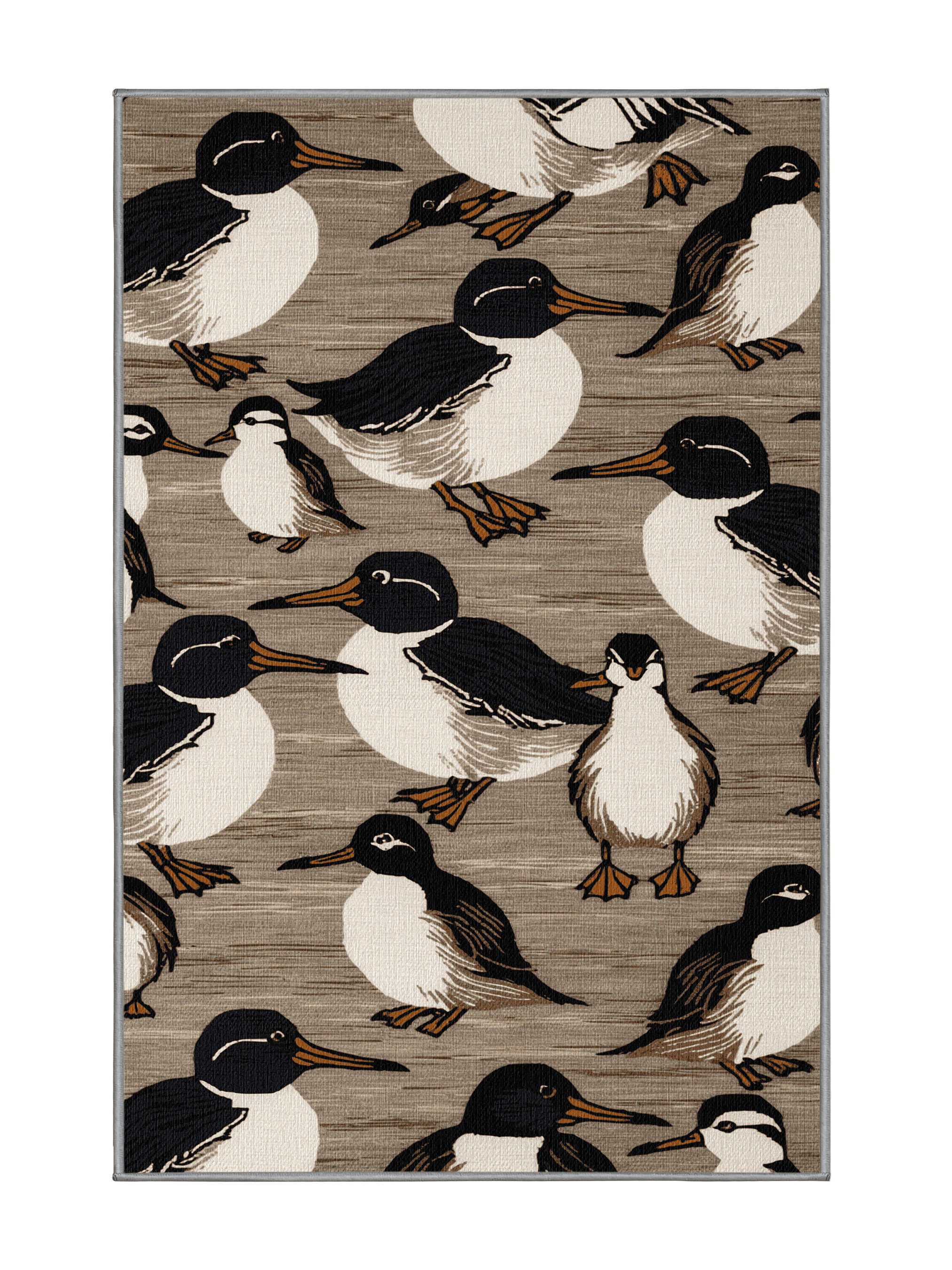 Foundry Select Washable Common Murre Birds Area Rug | Wayfair