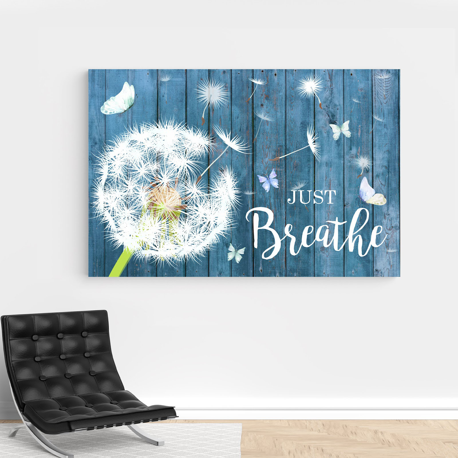 Trinx Dandelion - Just Breathe Gallery Wrapped Canvas | Wayfair