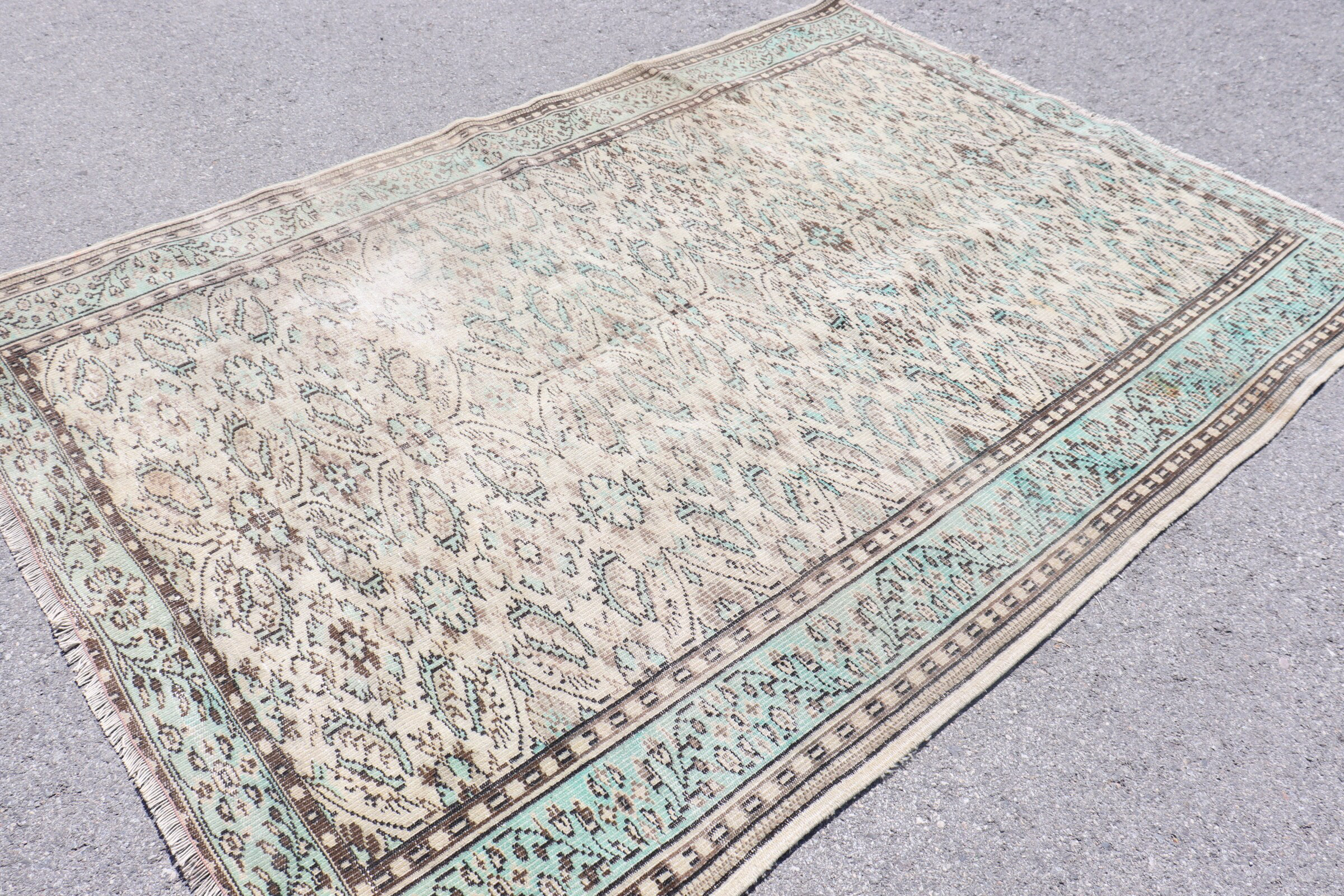 Ophelia & Co. Vintage Large Green Turkish Anatolian Rug for Bedroom ...