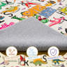 Zoomie Kids Washable Kids Play Rug Non-Slip&Soft Beige ABC Alphabet ...