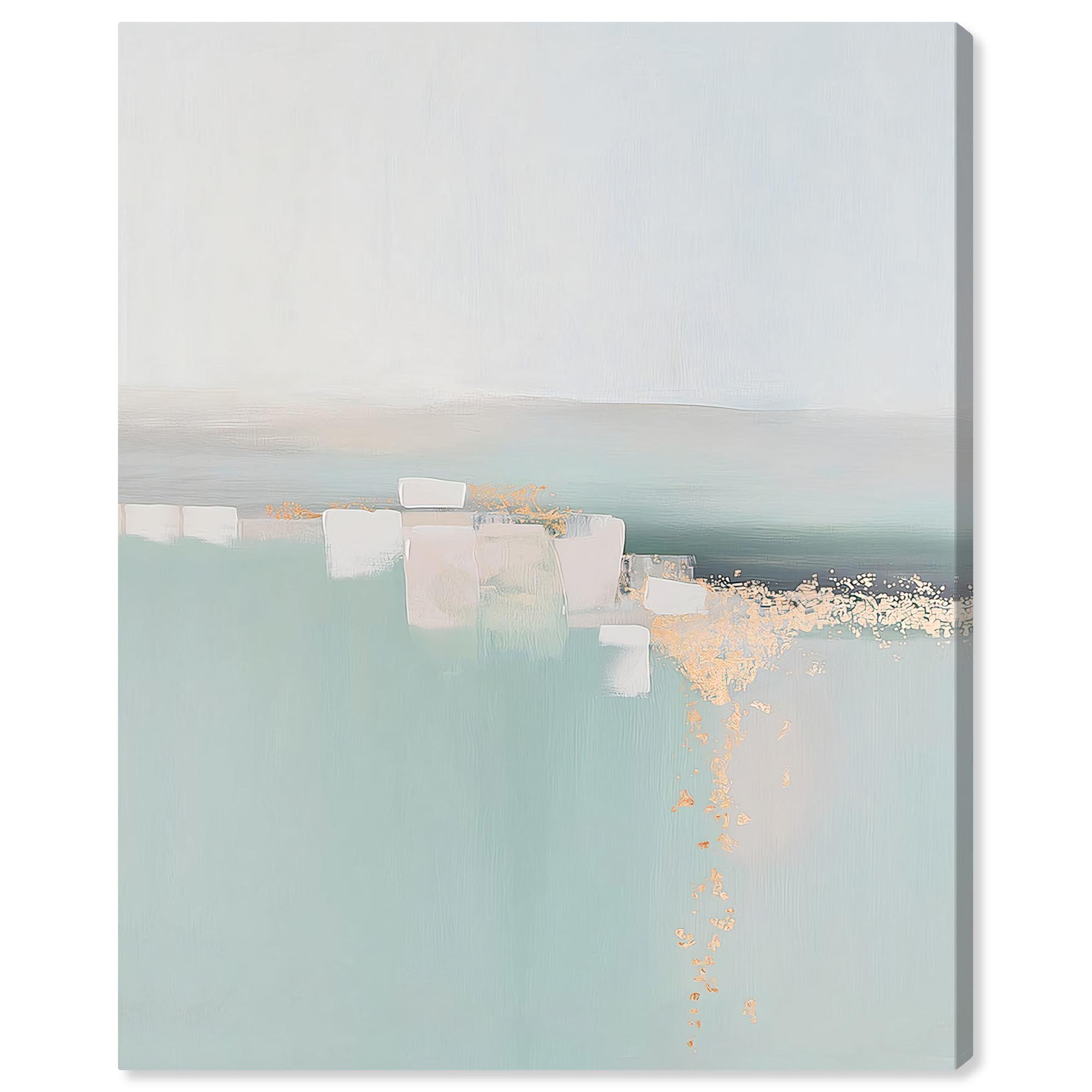 Art Remedy Shimmering Calm Canvas Moody Abstracts by Art Remedy | Wayfair