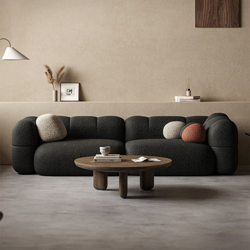 Walkoly Italian Simple Black Sofa | Wayfair