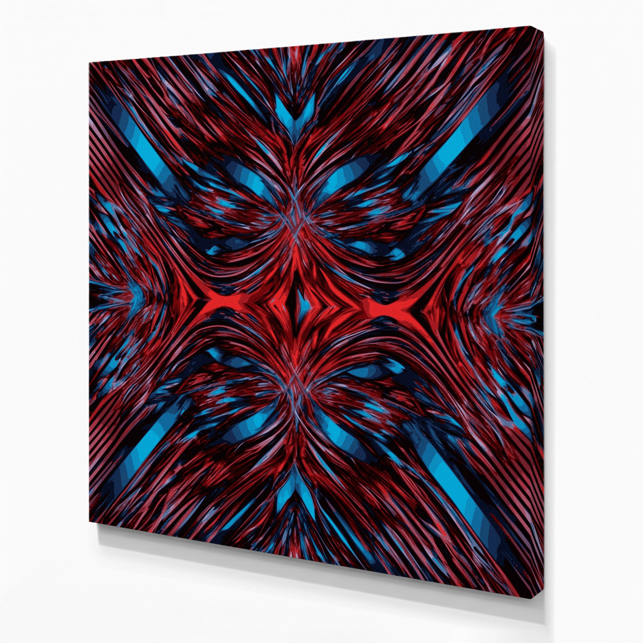 Ivy Bronx Op Art 10 Red Canvas Wall Art | Wayfair