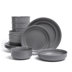 over&back Rimmed 16-Piece Semi Hand-Finished Stoneware Dinnerware Set ...