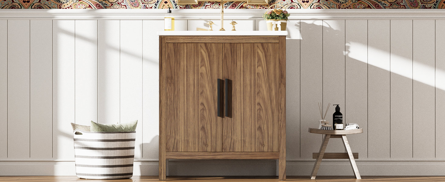 Siscar Lands Bathroom Storage Cabinet With Soft Closing Door - Wayfair ...