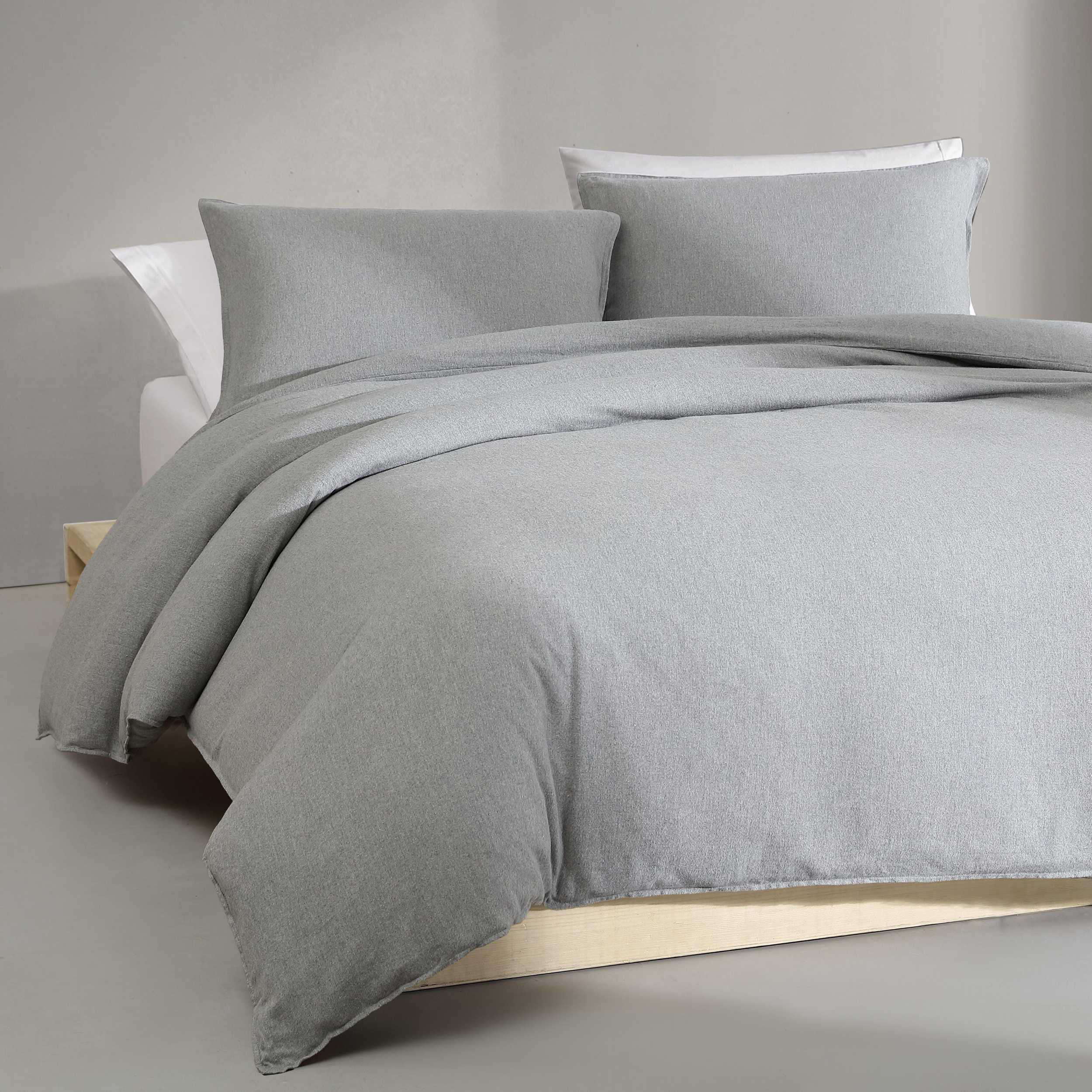 Calvin Klein Melange Flannel Solid Cotton Comforter Set | Wayfair