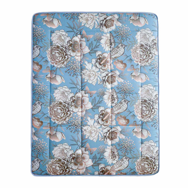 Winston Porter Nelle 6'' Thick Gold Bird Pattern Japanese Futon ...