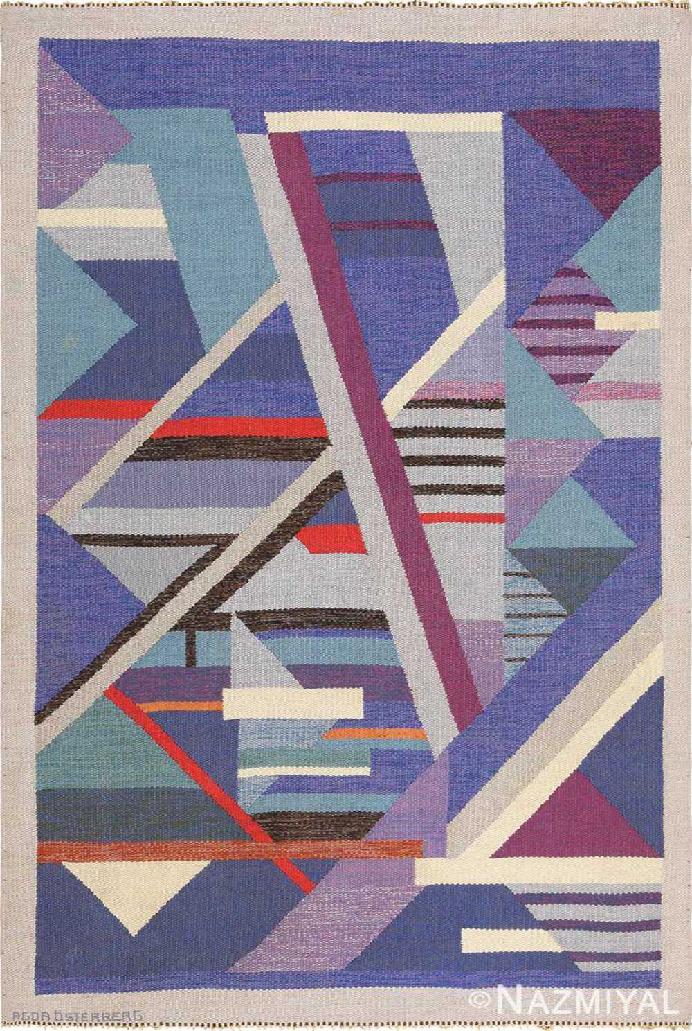 Nazmiyal Collection Vintage Scandinavian Agda Osterberg Kilim Rug ...