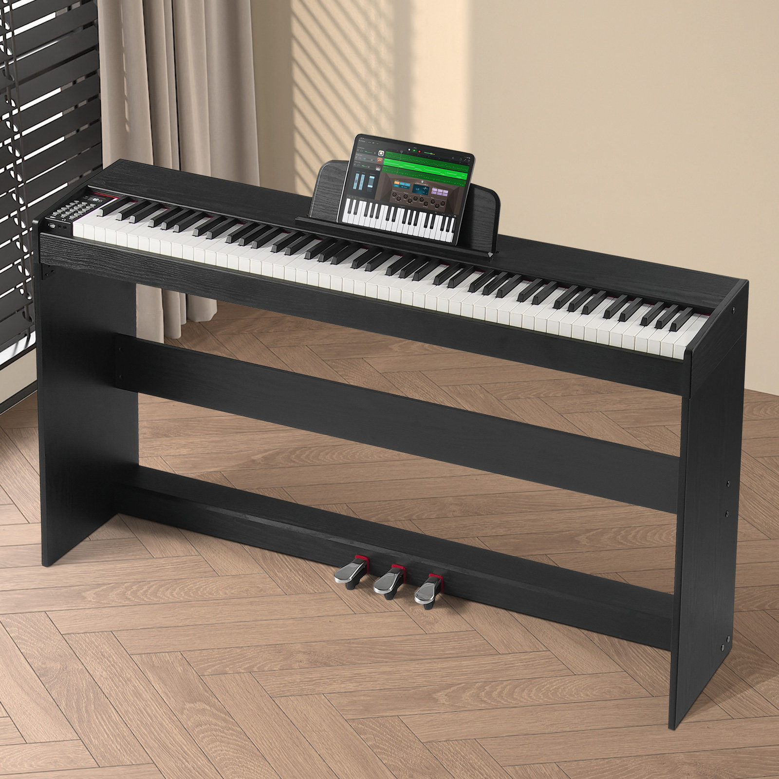 Corrigan Studio 88 Key Fully Weighted Digital Piano Dual Keyboard ...