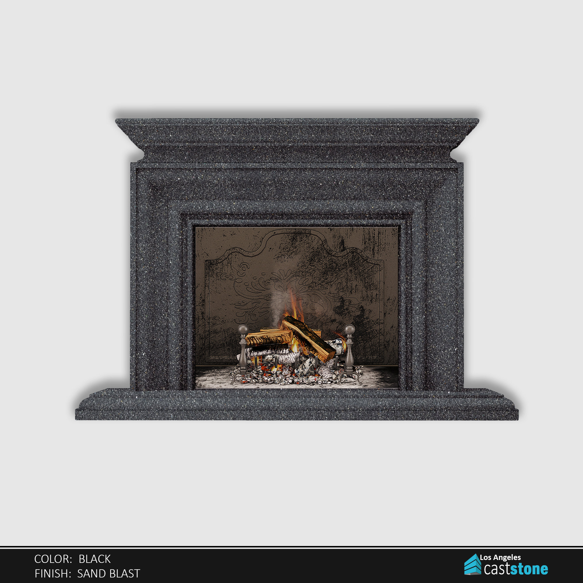 Los Angeles Cast Stone Napa (Black) Fireplace Surround | Wayfair