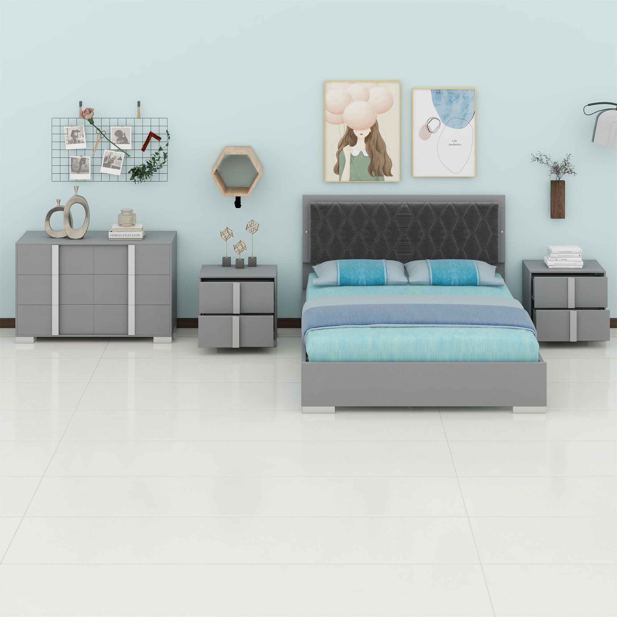 Orren Ellis Daymian Upholstered Panel Bed | Wayfair