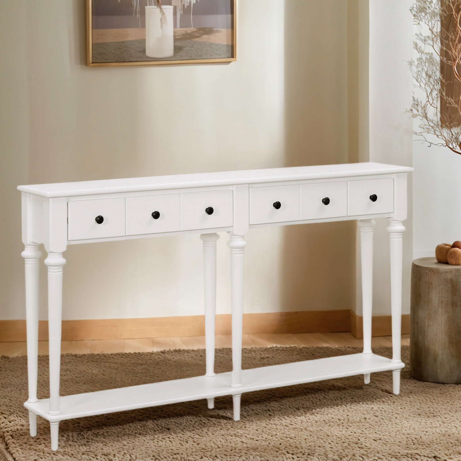 Livego Timeless Console Table With Rustic Finish – Entryway Table With ...