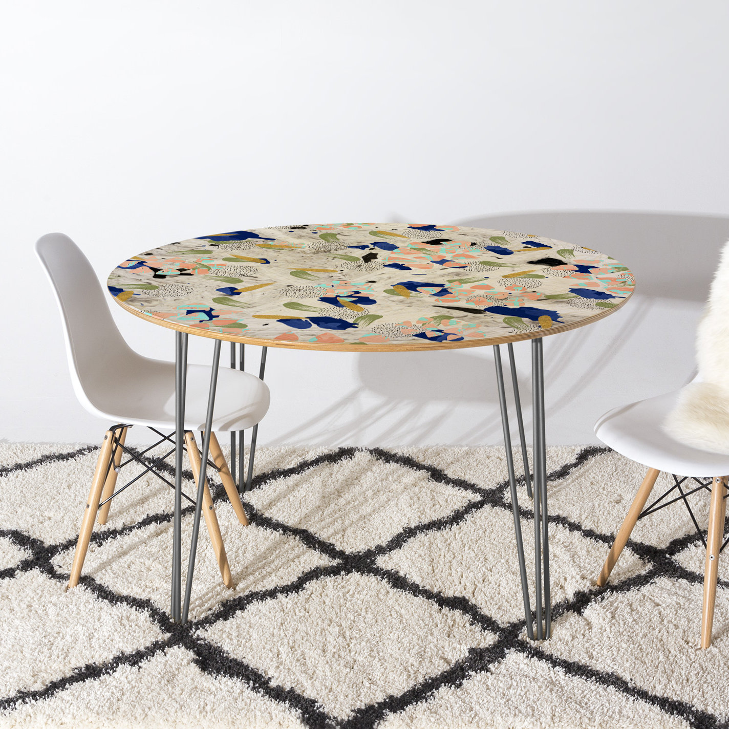 The Twillery Co.® Chula Abstract Marble Dining Table | Wayfair