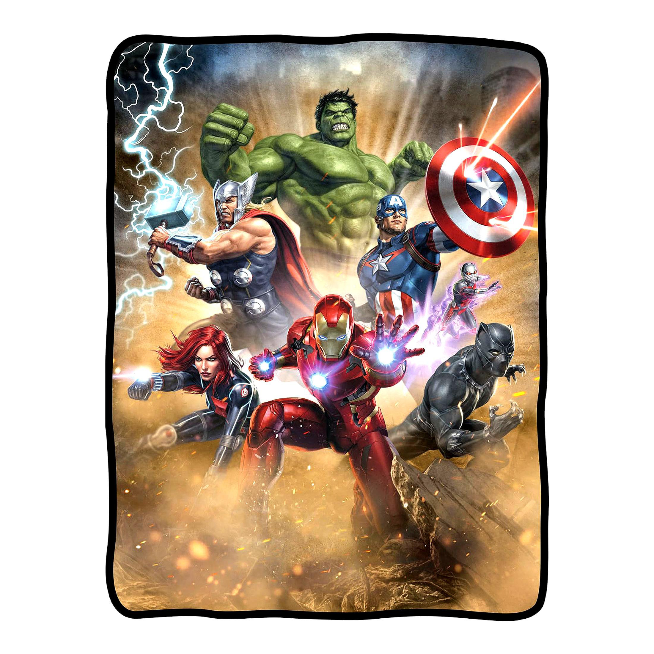 BRBCA Avengers Earth Defender Fleece Throw Blanket - 46x60 Flannel ...