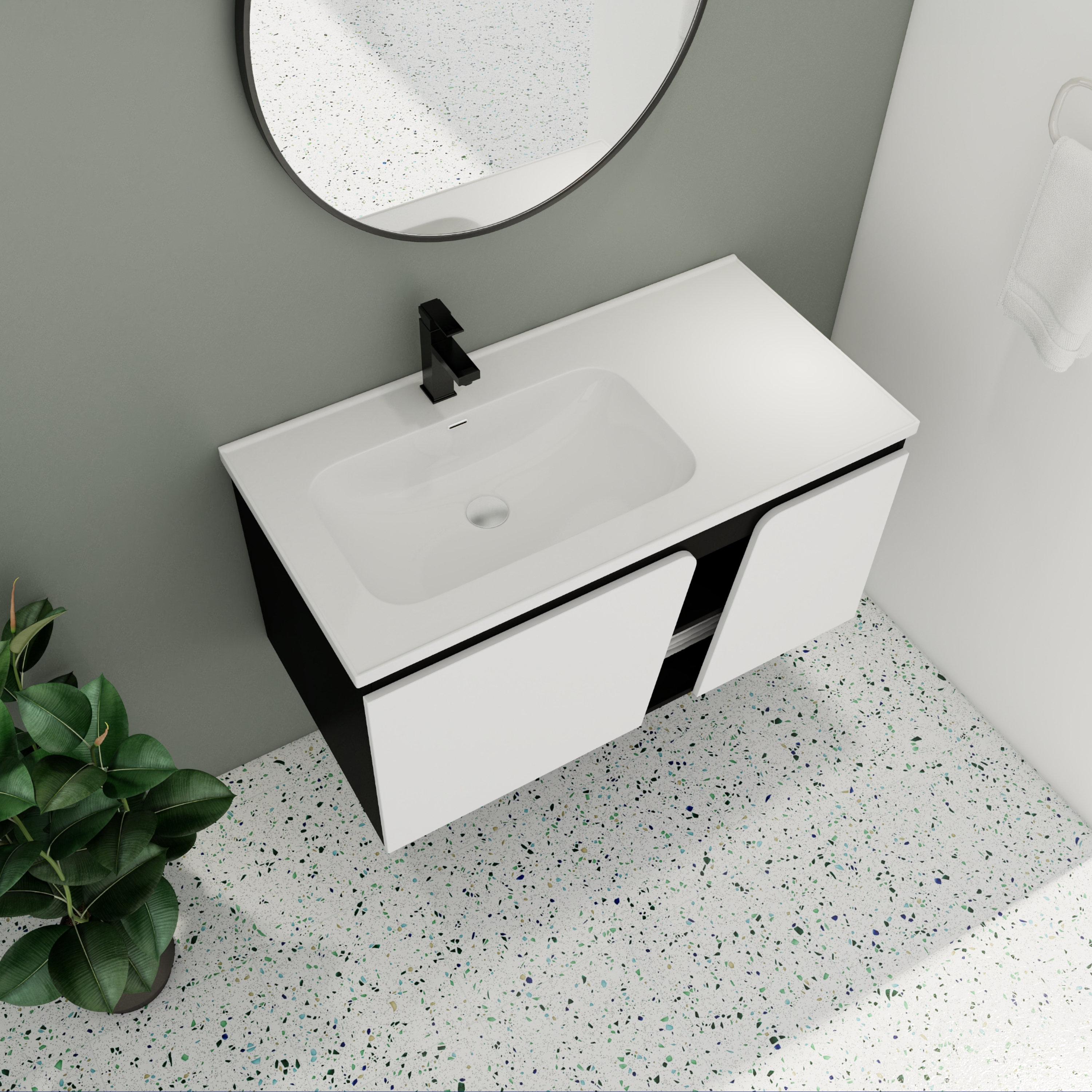 Wrought Studio™ Kellat 36.07'' Single Bathroom Vanity with Stone Top ...