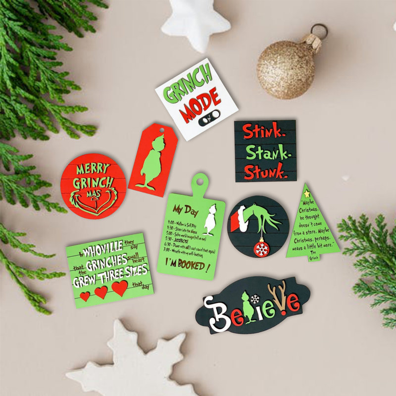 The Holiday Aisle® 9 Pcs Christmas Decorations Accent & Reviews | Wayfair