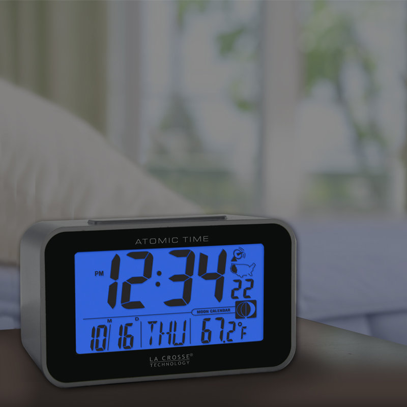 Ebern Designs Digital Atomic Tabletop Clock with Alarm & Reviews | Wayfair
