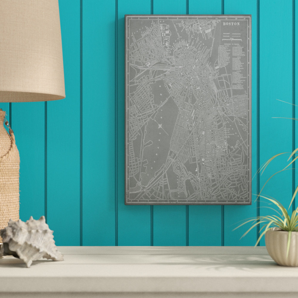 17 Stories City Map Of Boston On Canvas by Vision Studio Painting | Wayfair