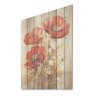 Lark Manor™ Poppies Scarlet Solitude - Poppies Wood Art On Natural Pine ...