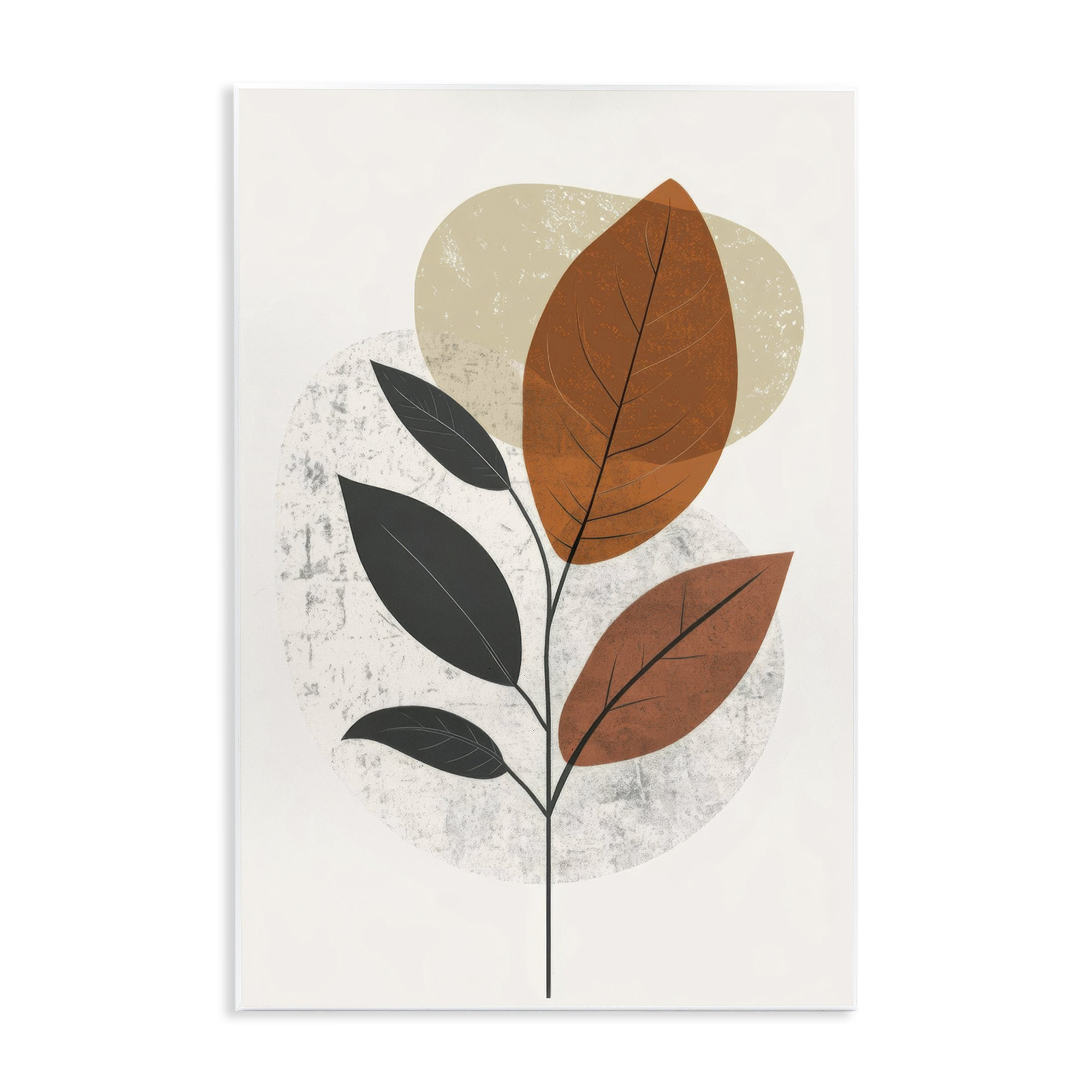 Dakota Fields Autumnal Neutral Leaves Wall Plaque Art by LSR Design ...