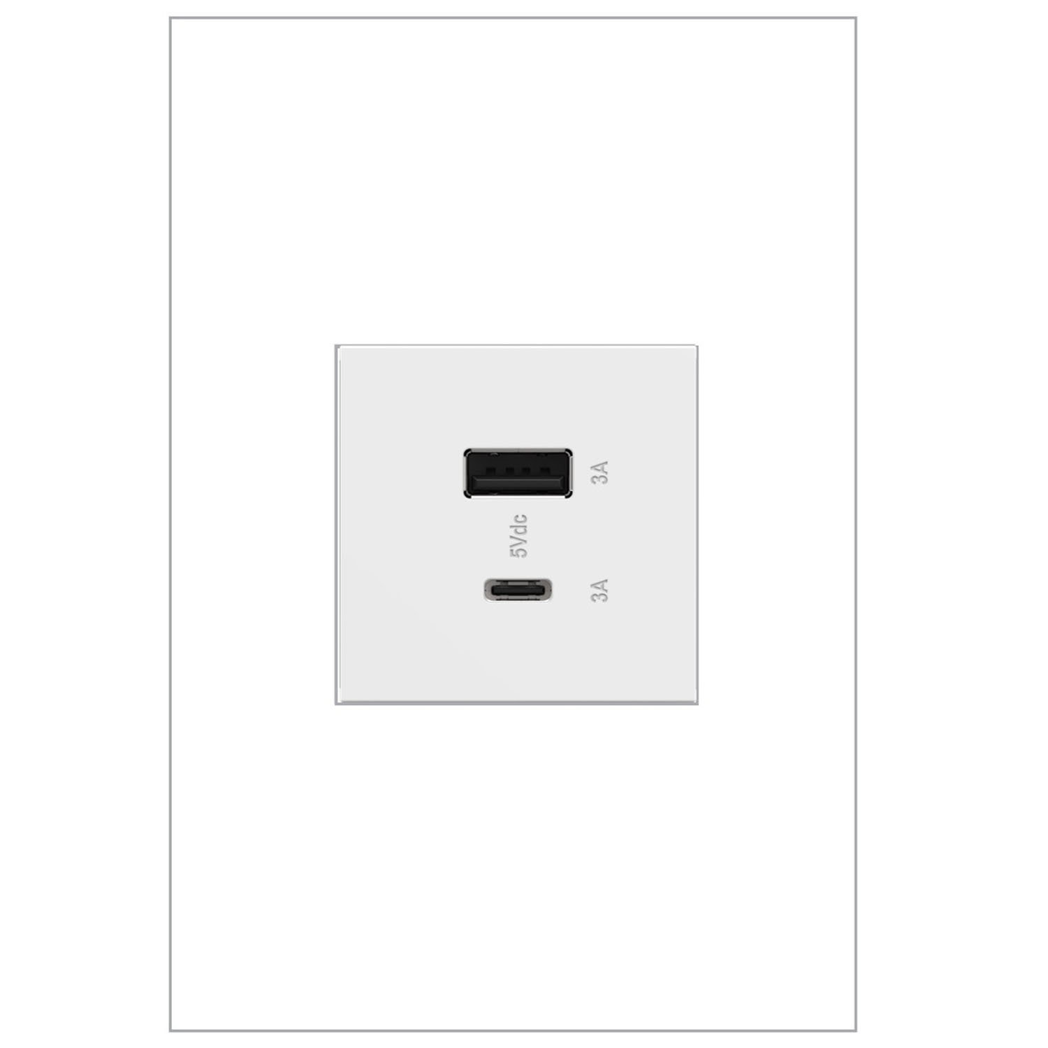 Legrand Adorne Full-Size, Hybrid USB Outlet, A/C USB Outlet, Magnesium ...