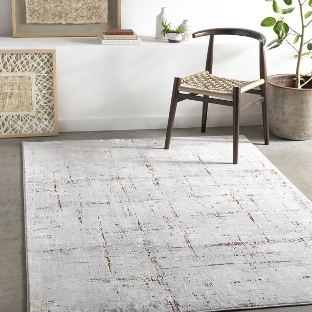 17 Stories Barros Abstract Gray Area Rug & Reviews | Wayfair