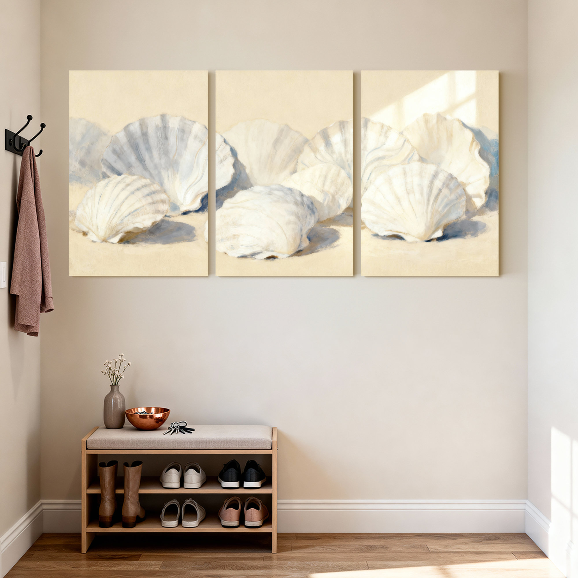 Winston Porter Seashell Beach Theme Canvas Wrapped Wall Art Oil ...