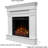 Red Barrel Studio® Corner Electric Fireplace With Mantel, Realistic Log ...